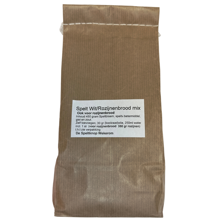 Spelt Rozijnenbrood/Witbroodmix All-in 450 gram – Cooking at home
